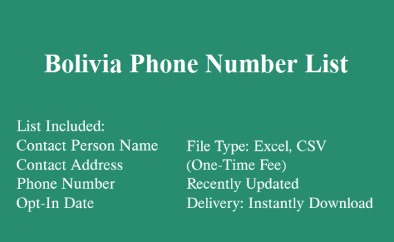 Bolivia Phone Number Database | Phone List