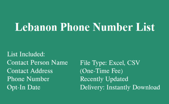 Lebanon phone number database | Phone List