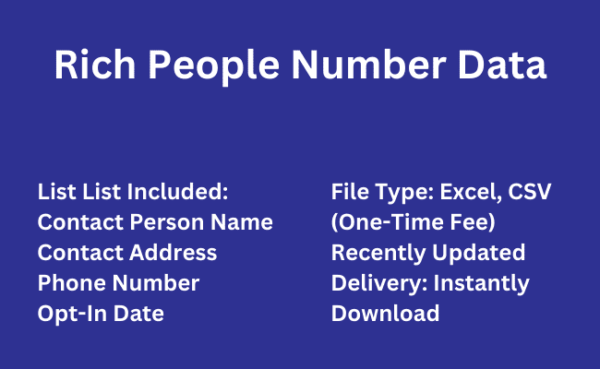 Rich people number data | Phone List